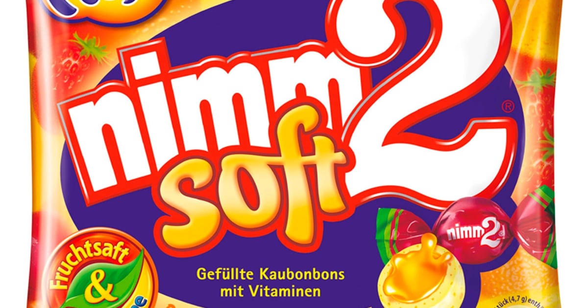 Nimm2 Soft gyümölcsös töltött olvadó cukorka gyümölcslével és vitaminokkal