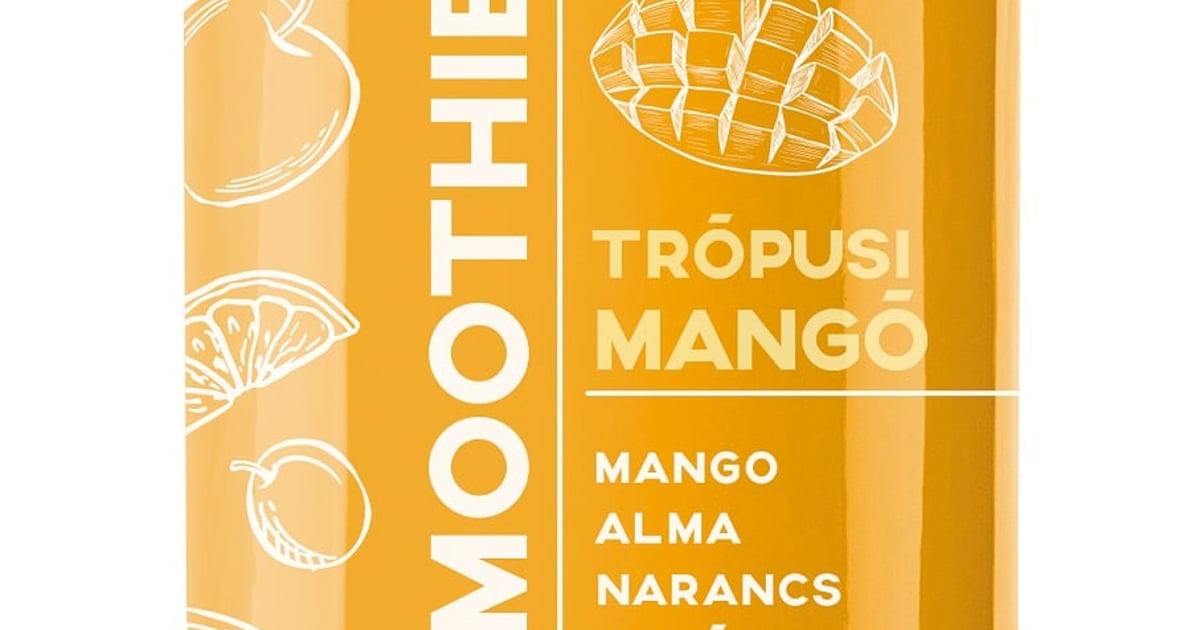 Sió trópusi mangó smoothie