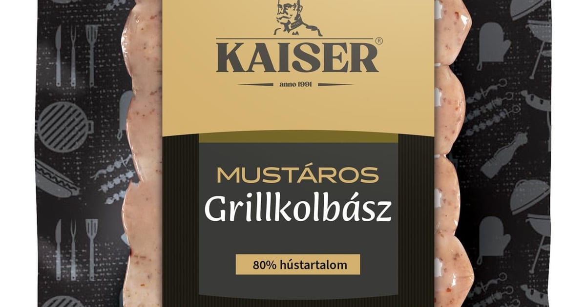 Kaiser sertés grillkolbász mustáros
