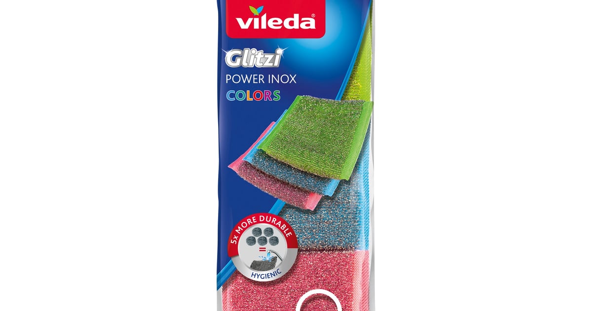 Vileda Glitzi Power Inox Colors 2+1