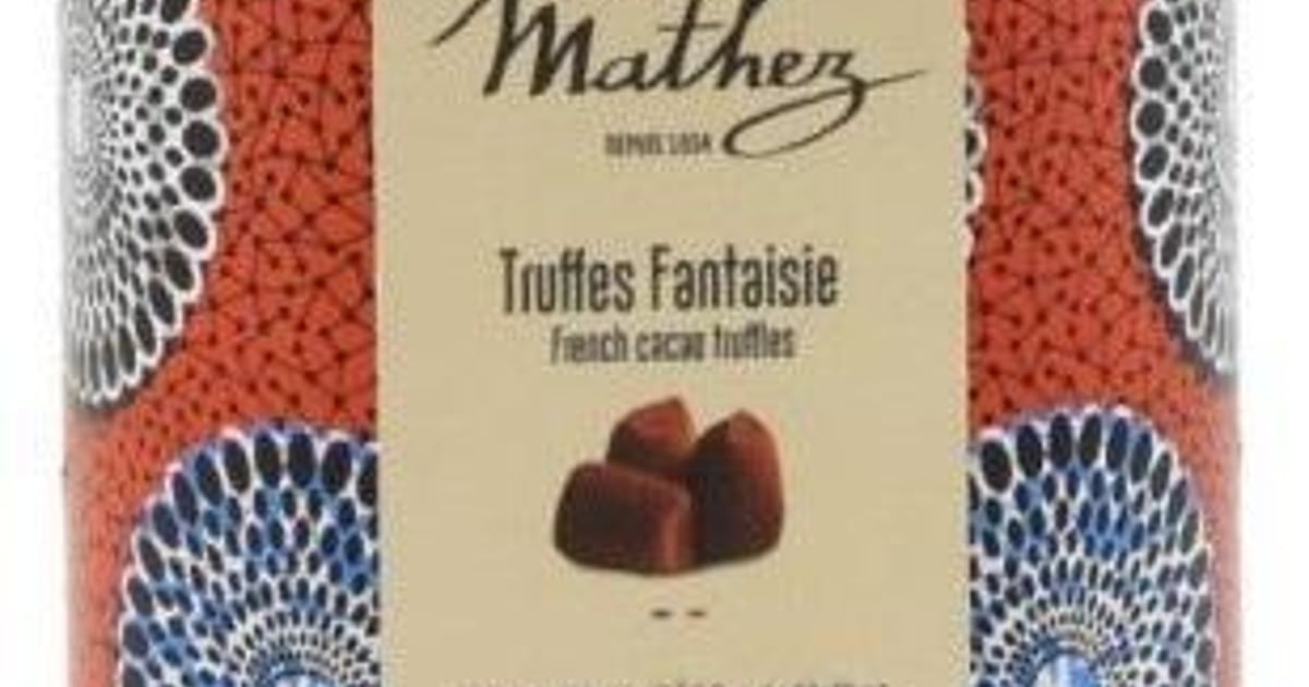 Mathez Truffes Plain Deco Tin - Natúr trüffel