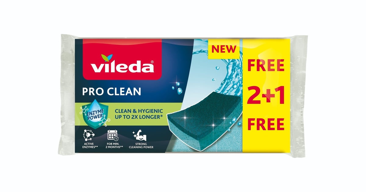 Vileda Pro Clean mosogatószivacs 2+1x