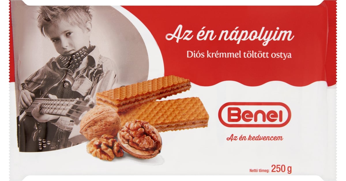 Benei diós krémmel töltött ostya