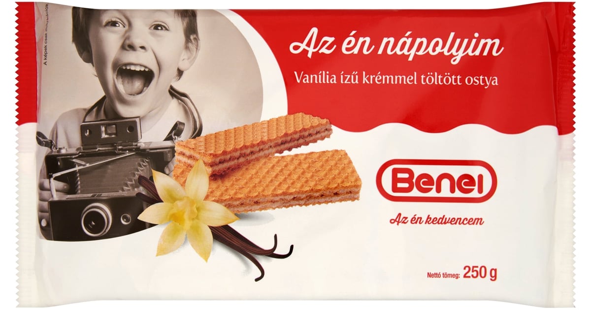 Benei vanília ízű krémmel töltött ostya