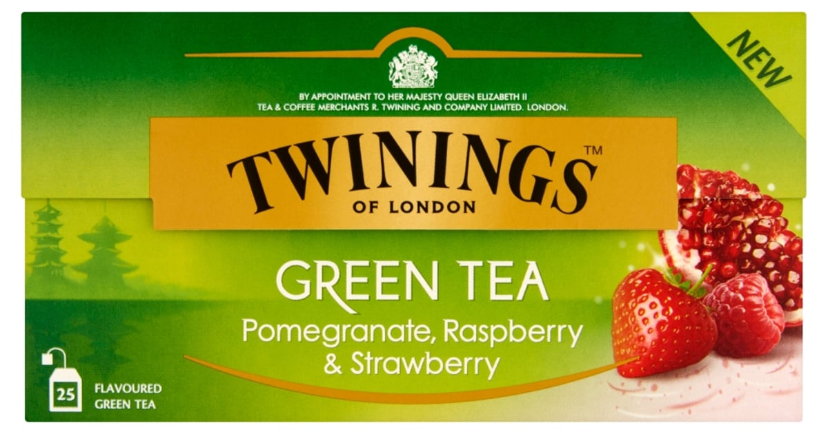 Twinings Zöld tea gránátalma, málna, eper filteres