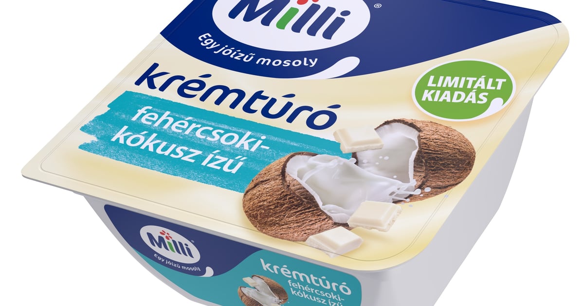 Milli fehércsokis-kókuszos krémtúró