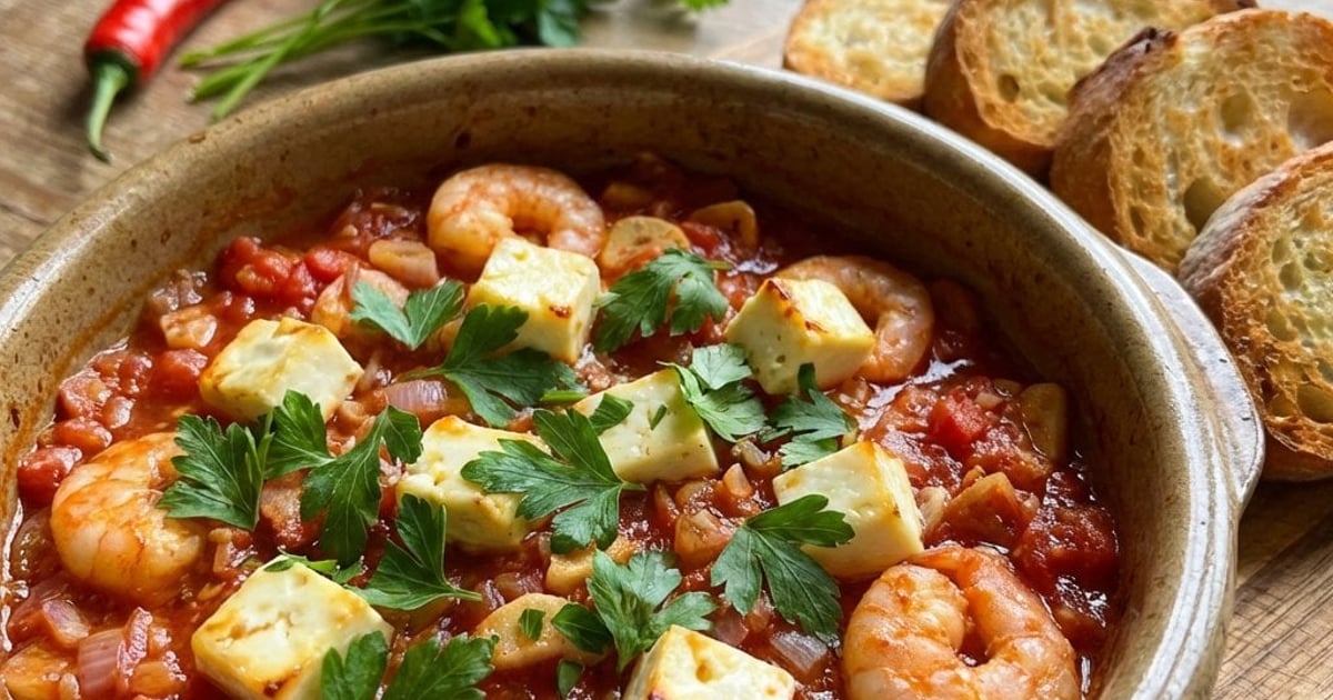 Tomato and Feta Baked Shrimp | Mediterranean Dinner | Kifli Kukták