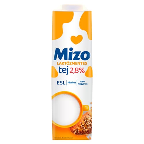Mizo GMO-mentes Félzsíros laktózmentes ESL tej 2,8%
