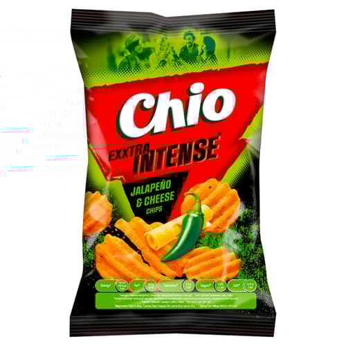 Chio Exxtra Intense sajt és jalapeño chili ízű burgonyachips