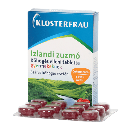 Klosterfrau Izlandi zuzmó tabletta köhögés ellen gyermekeknek 24x