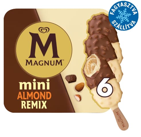 MAGNUM Mini Multipack Jégkrém Remix Mandula- Fehér csokoládés