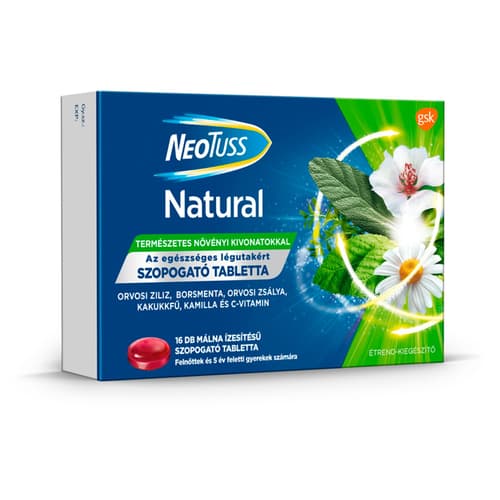 NeoTuss Natural cukorka az egészséges légutakért
