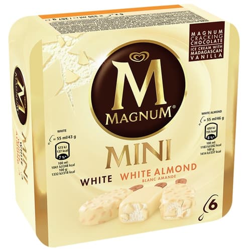 MAGNUM Mini Multipack Jégkrém Fehér Mix 6x55ml